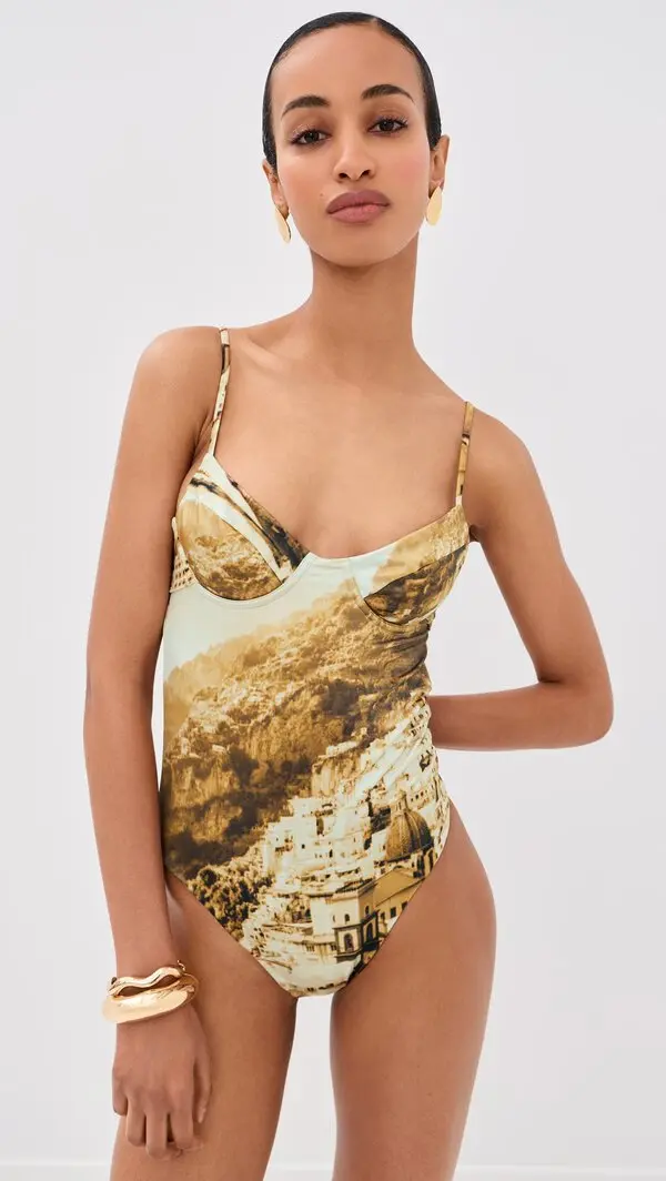 Staud Caroline One Piece Swimsuit