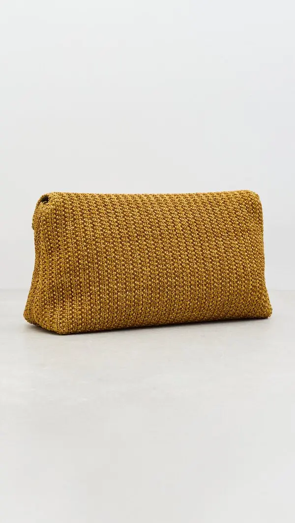 Veronica Beard Raffia Clutch With -tone Hardware