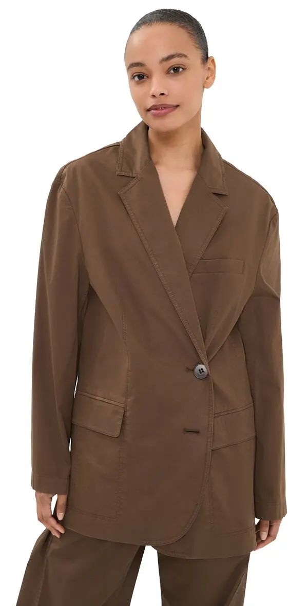 Tibi Garment Dyed Cotton Liam Blazer