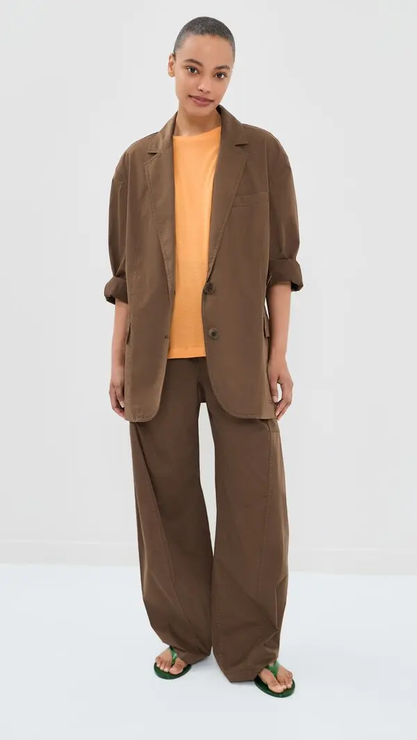 Tibi Garment Dyed Cotton Liam Blazer