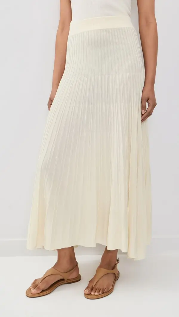 TWP Pleated Midi Skirt