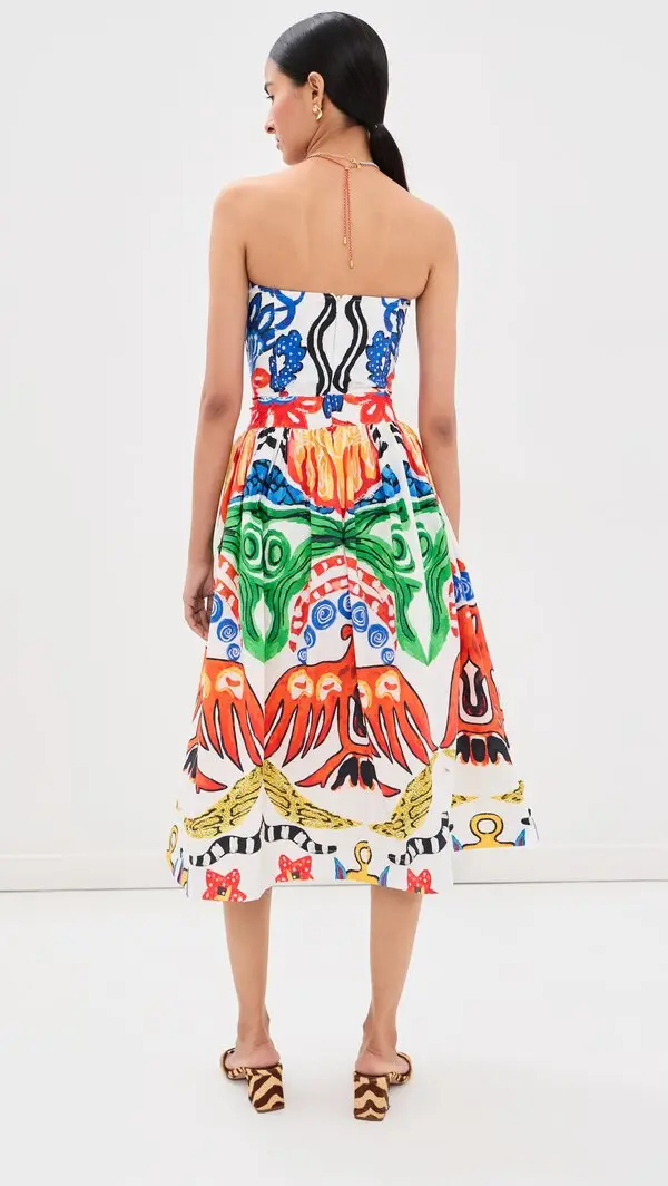 Stella Jean V-neck Midi Dress