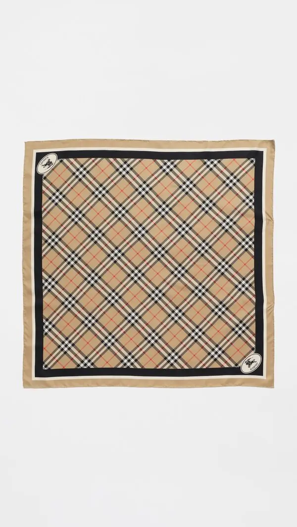 Burberry Check Silk Scarf - Sand