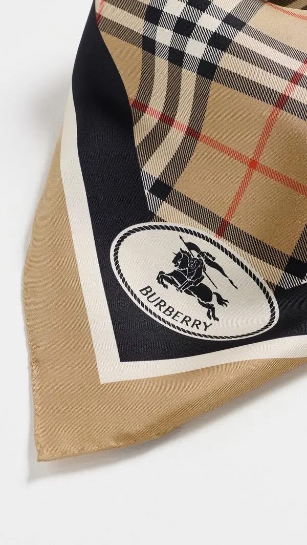 Burberry Check Silk Scarf - Sand