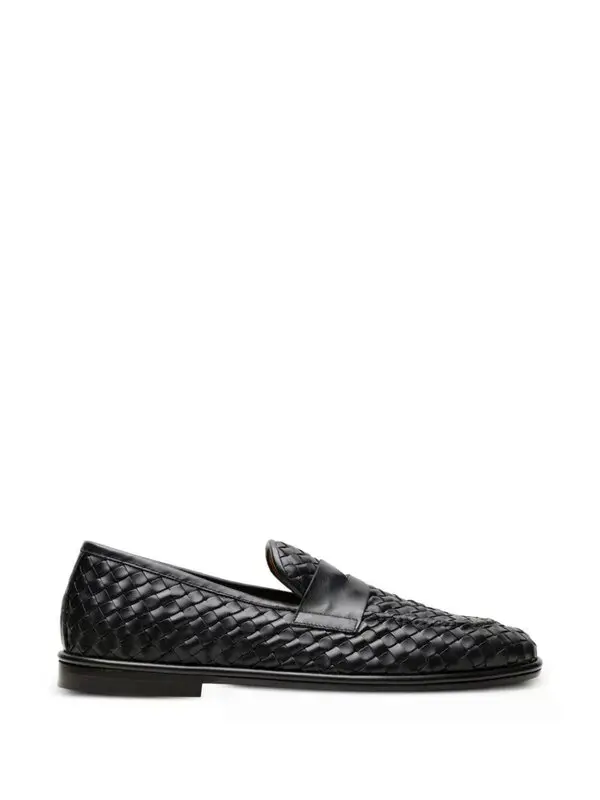 CHUCKIES Woven Leather Loafers