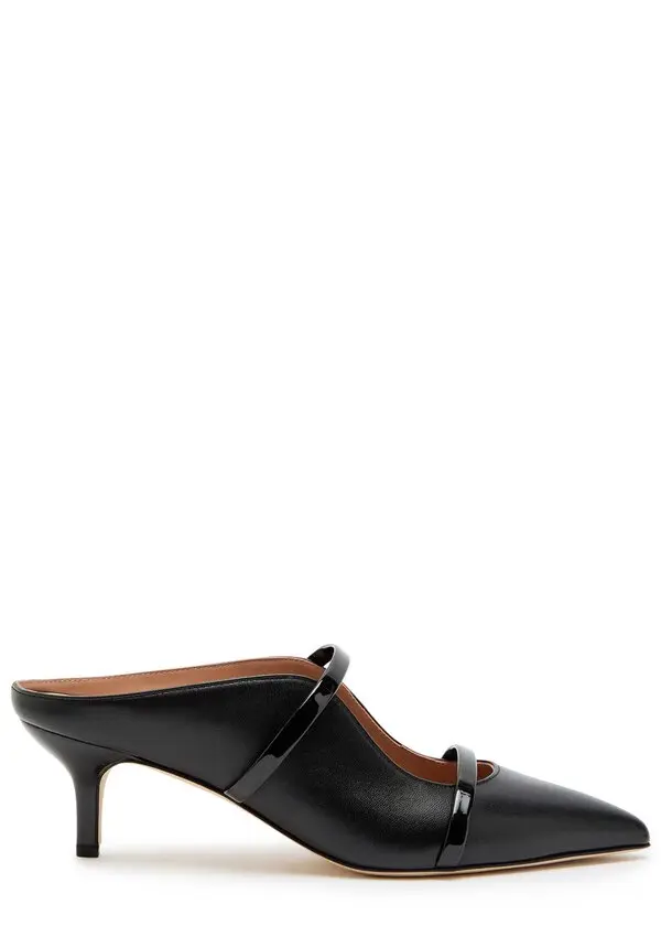 MALONE SOULIERS Maureen 45 Leather Mules - Black