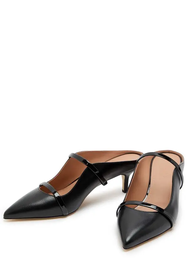 MALONE SOULIERS Maureen 45 Leather Mules - Black