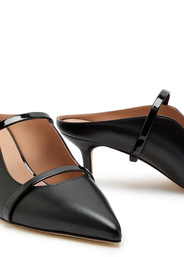 MALONE SOULIERS Maureen 45 Leather Mules - Black
