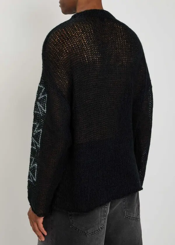 ASKYURSELF Open-knit Jumper With Cross Intarsia