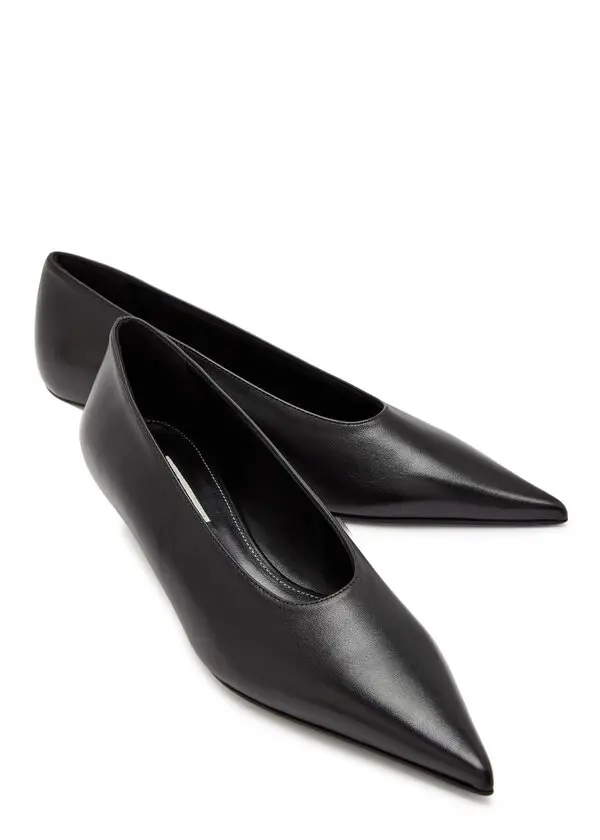 TOTEME Leather Pointed Toe Pumps