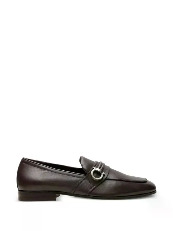 FERRAGAMO Gancini Leather Loafers