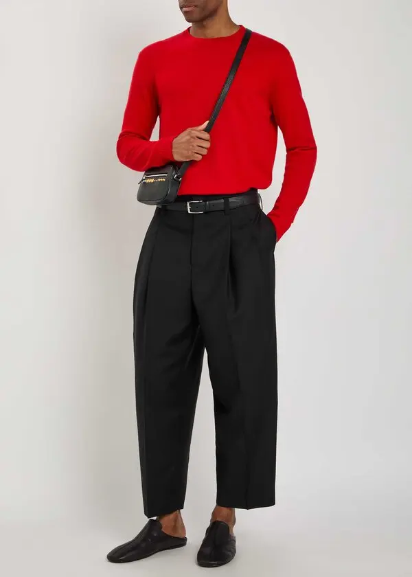 JIL SANDER Pleated Virgin Wool Trousers