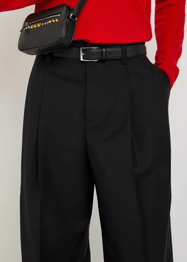 JIL SANDER Pleated Virgin Wool Trousers