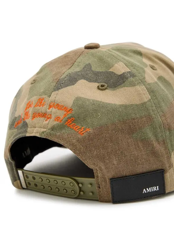 Amiri Camouflage Twill Cap