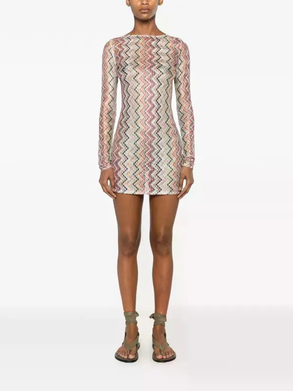 Missoni Zigzag Knit Open-back Dress