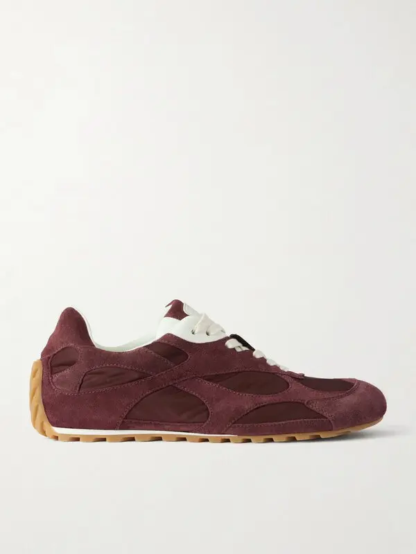 Bottega Veneta Orbit Flash Suede Sneakers - Brown