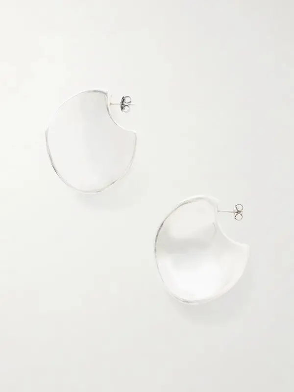 Bottega Veneta Sterling Sculptural Earrings - Silver