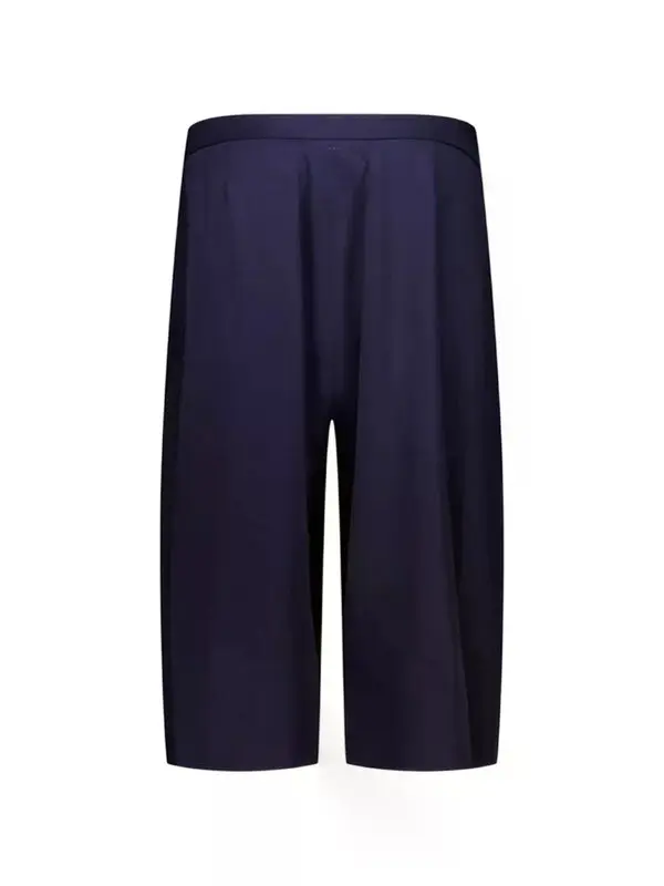 Natasha Zinko Pinstriped Pleated Wide-leg Shorts