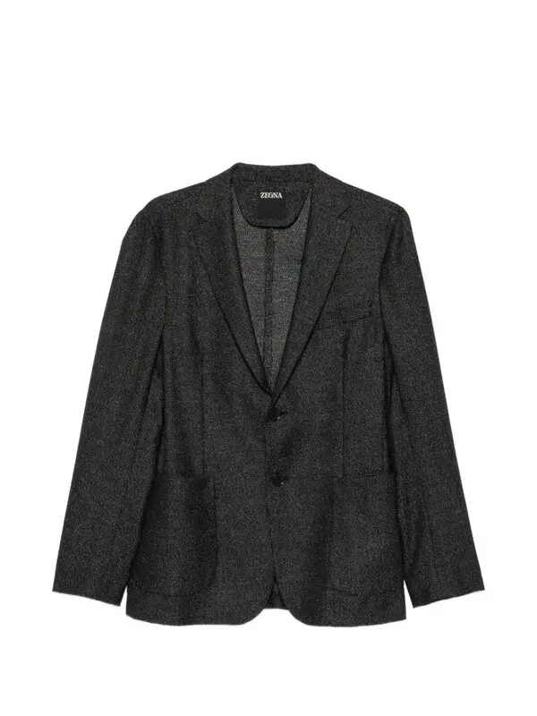 Zegna Single-breasted Blazer - Black