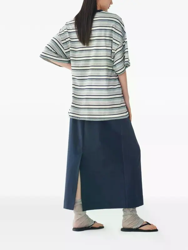 STUDIO TOMBOY Drawstring Waist Rear Slit Skirt