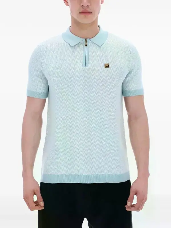 FILA Marty Zip-fastening Polo Shirt - Blue