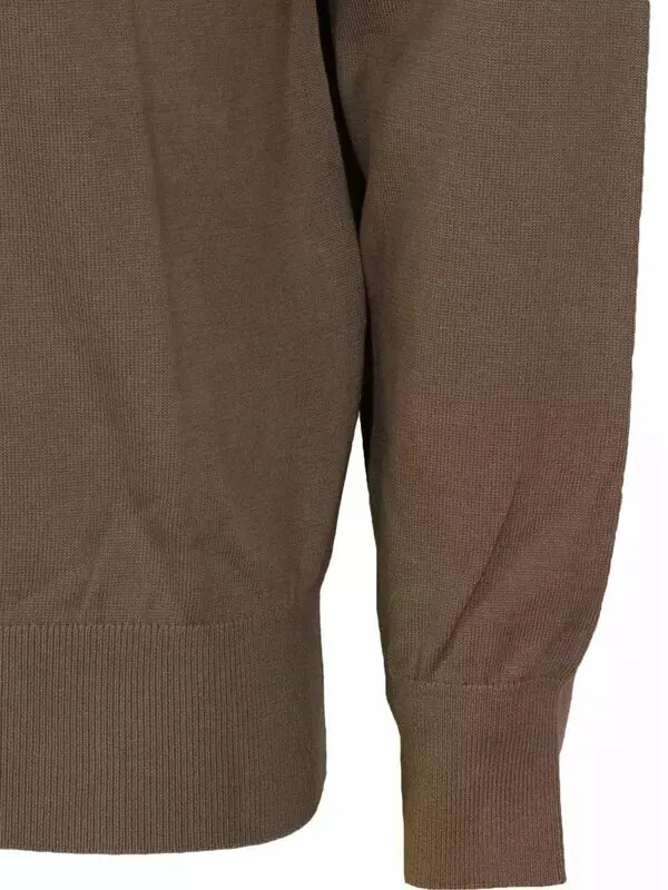 KANGRA Ribbed-trim Sweater - Brown