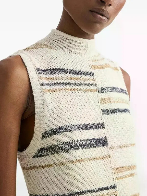 TWP Fringe-trim Stripe Dress