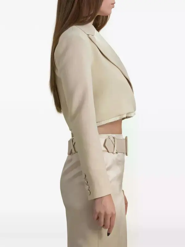 CONTESSA MILLS Morgaine Cropped Blazer - Neutrals