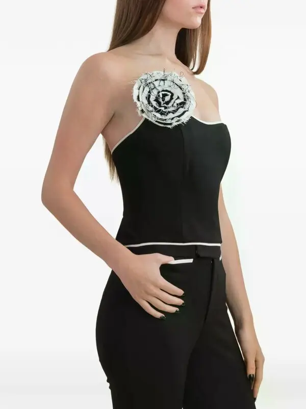 CONTESSA MILLS Helix Floral Appliqué Top