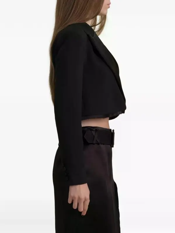 CONTESSA MILLS Morgaine Cropped Blazer - Black