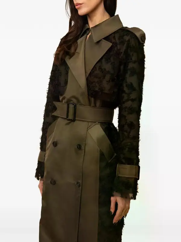 CONTESSA MILLS Claw Panelled Trench Coat