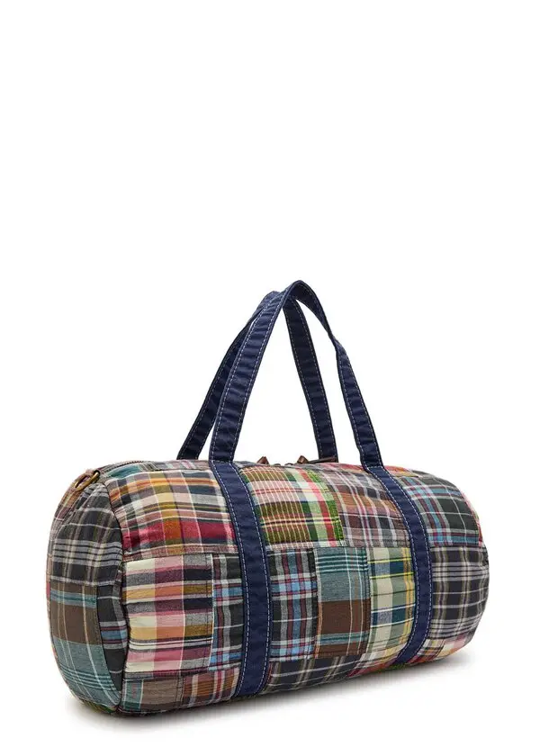 Polo Ralph Lauren Checked Patchwork Cotton Duffle Bag