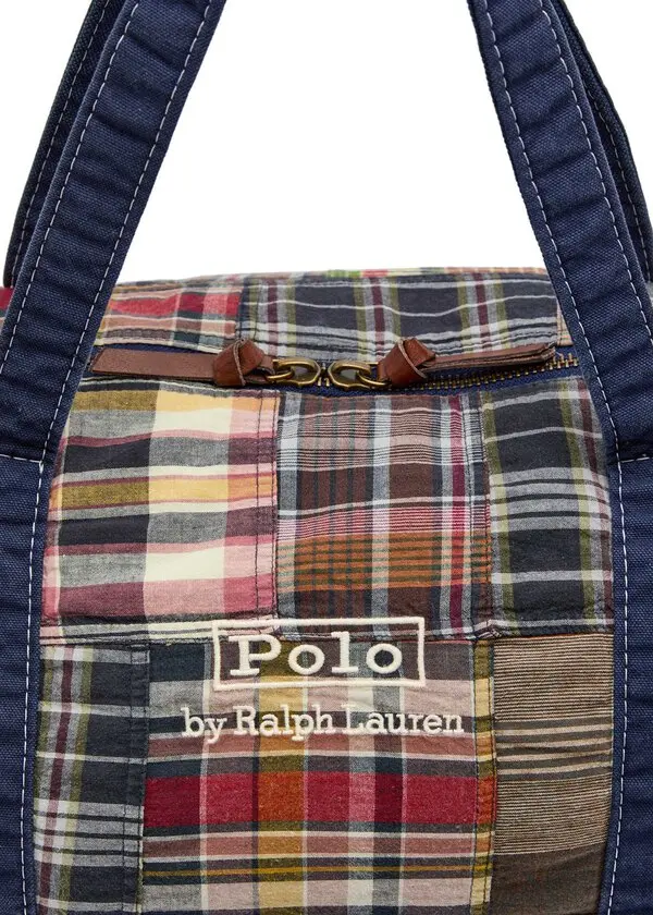 Polo Ralph Lauren Checked Patchwork Cotton Duffle Bag