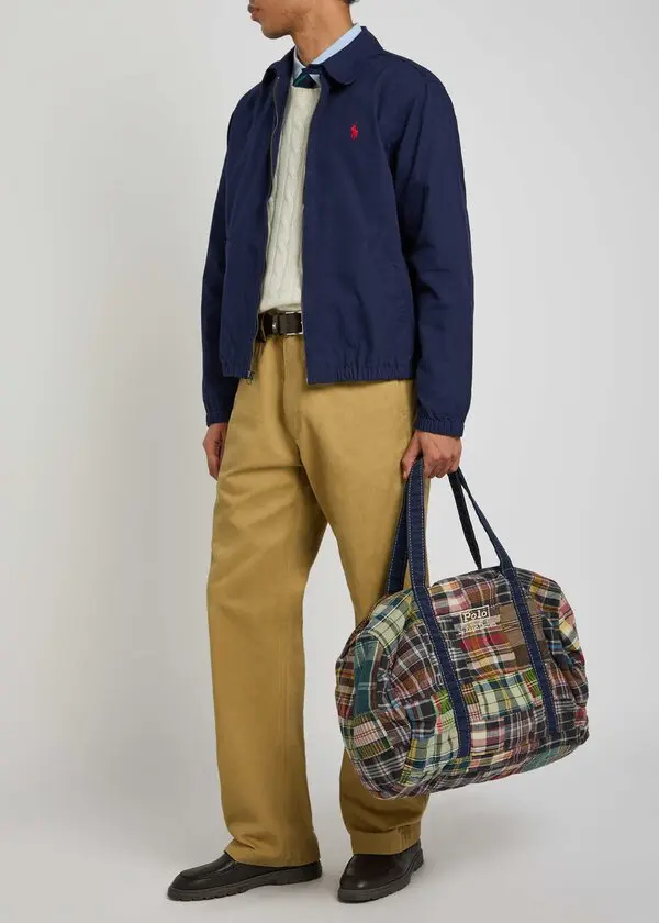 Polo Ralph Lauren Checked Patchwork Cotton Duffle Bag