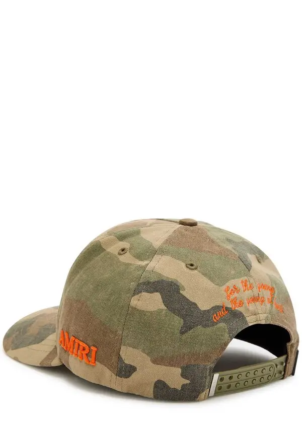 Amiri Camouflage Twill Baseball Cap