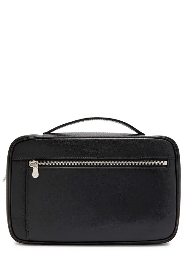 Brunello Cucinelli Grained Leather Wash Bag - Black