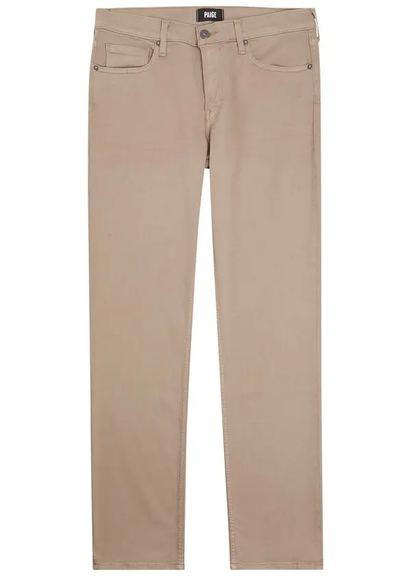 Paige Federal Slim Straight-leg Jeans In Toasted Almond - Beige
