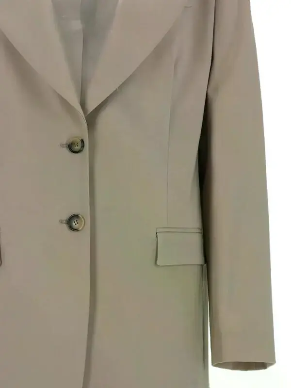 PT TORINO Victoria Peak-lapel Single-breasted Blazer - Neutrals