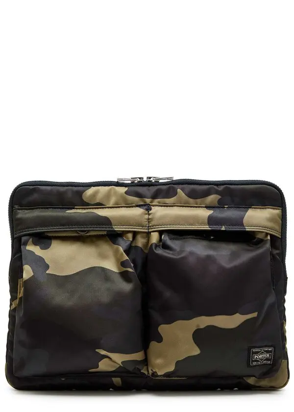 PORTER Counter Shade Camouflage Nylon Twill Document Case - Khaki