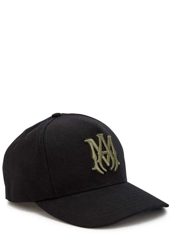 Amiri Logo Embroidered Canvas Baseball Cap - Black