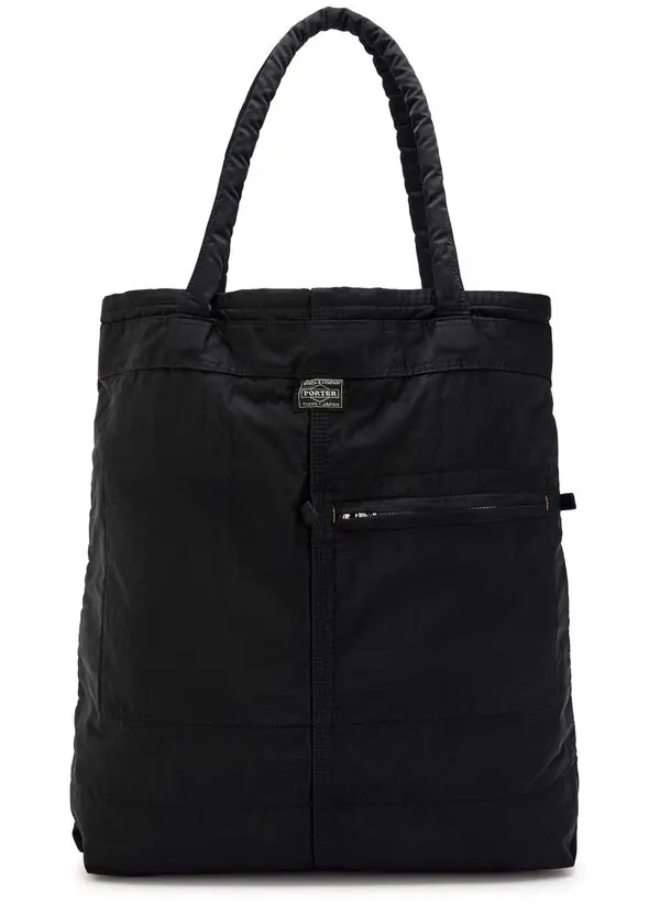 PORTER Nylon Cotton-twill Tote Bag - Black
