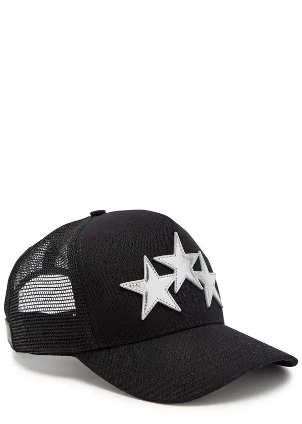 Amiri Three Star Appliquéd Cap - Black