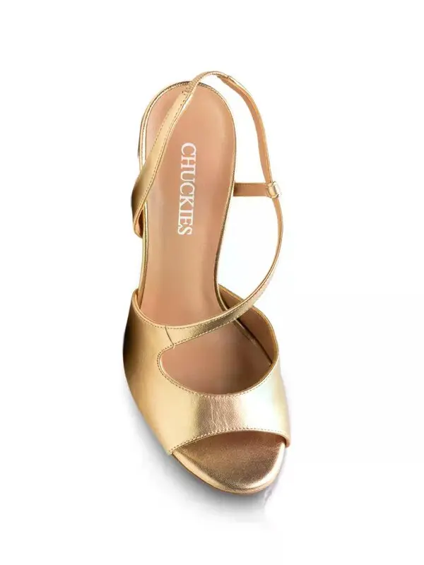 CHUCKIES Metallic Leather Heeled Sandals