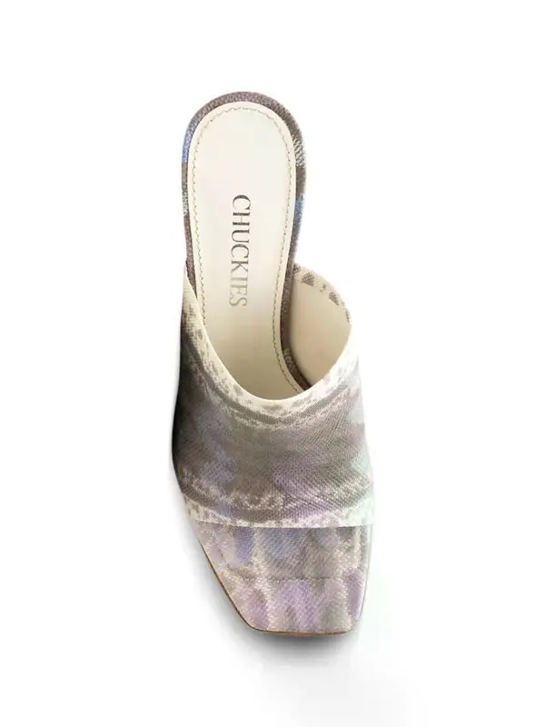 CHUCKIES Snakeskin-effect Heeled Sandals