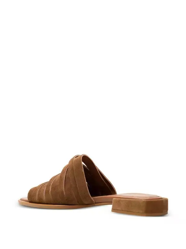 CHUCKIES Multi-strap Suede Sandals - Brown