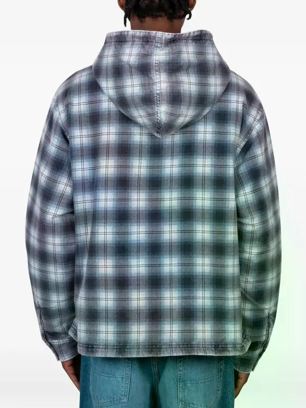 StÜssy Checkered Zip-up Hooded Jacket