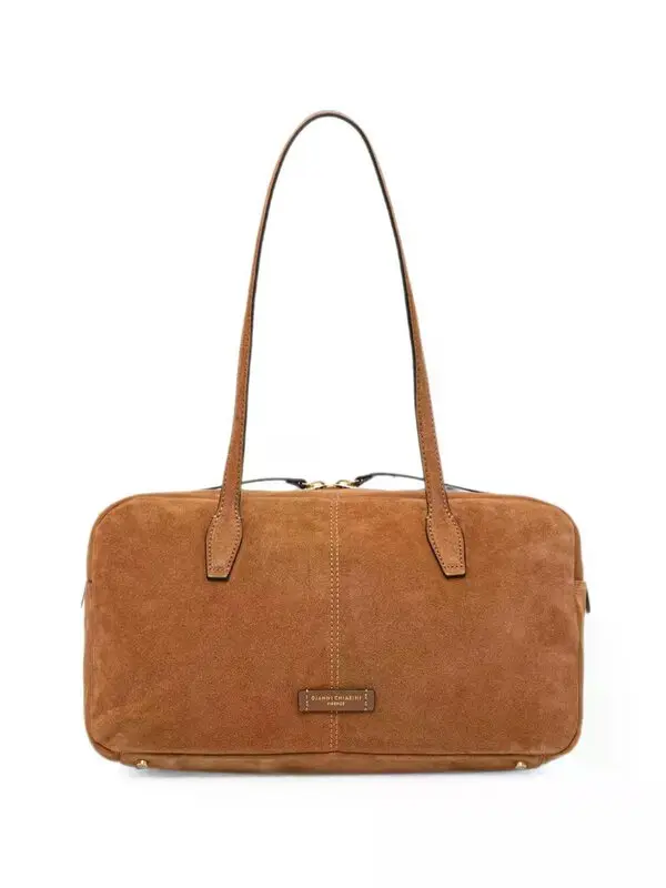 GIANNI CHIARINI Aryna Suede Top-handle Bag - Brown
