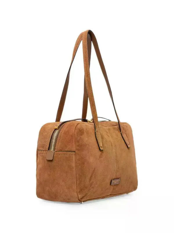 GIANNI CHIARINI Aryna Suede Top-handle Bag - Brown