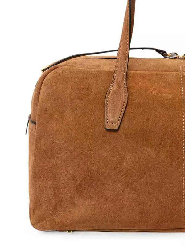 GIANNI CHIARINI Aryna Suede Top-handle Bag - Brown