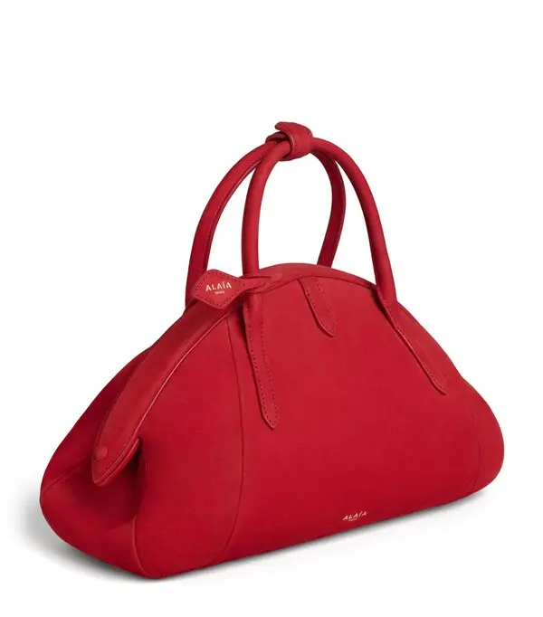 Alaïa Dome Silhouette Nubuck Calfskin Top-handle Bag - Red